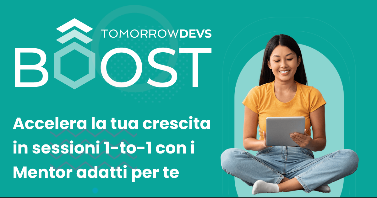 TomorrowDevs Boost - Mentorship On-Demand